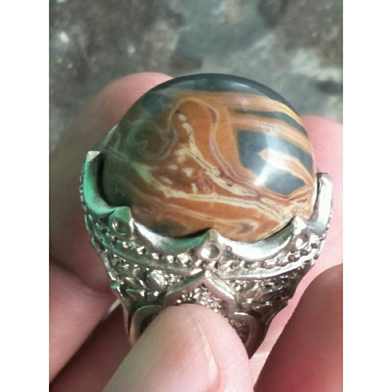 Natural NATURAL NATURAL NATURAL "PUTRI Snake" Agate Ring | Shopee Malaysia