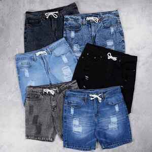 Wisker Men's Ripped Short Jeans Premium Distro Men's Ripped Short Jeans ...