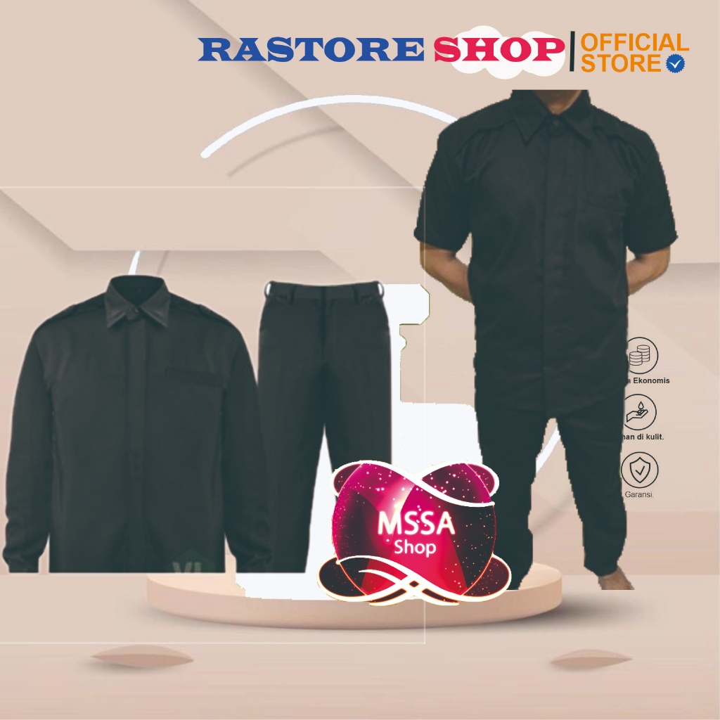 HITAM Safari security Guard Uniform driver bodyguard wara Black ...
