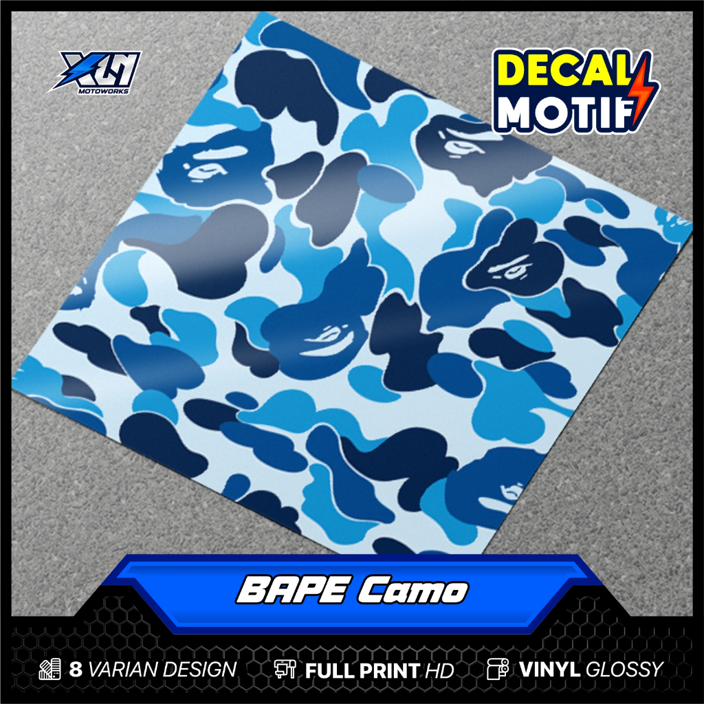 Bape Camo Motif Decal Sticker Sticker Size 50 x 50 cm | Shopee Malaysia