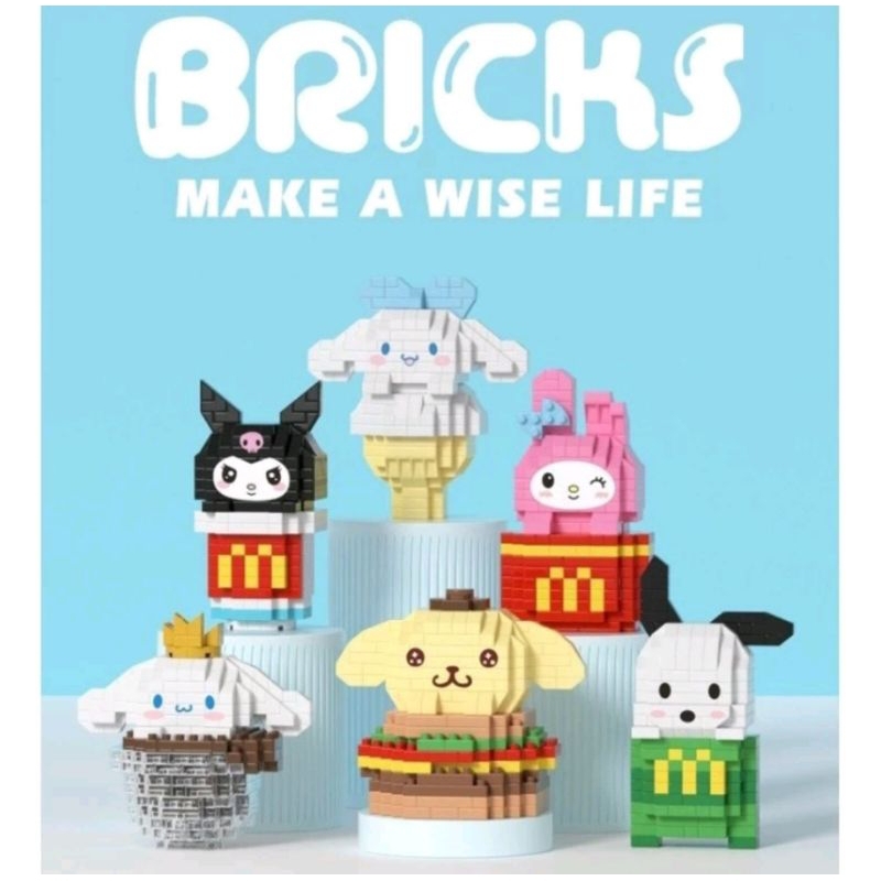 Mini bricks cinnamonroll toy, mini bricks kuromi,mini bricks sanrio ...
