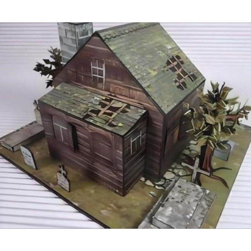 Ghost house miniature papercraft pattern sheet (PM-F5) | Shopee Malaysia
