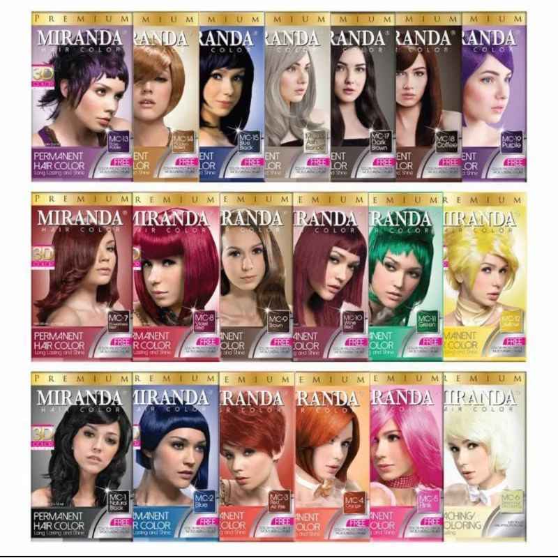 Miranda Premium Hair Color 30ml | Hair Dye/Permanent Hair Dye | Shopee ...