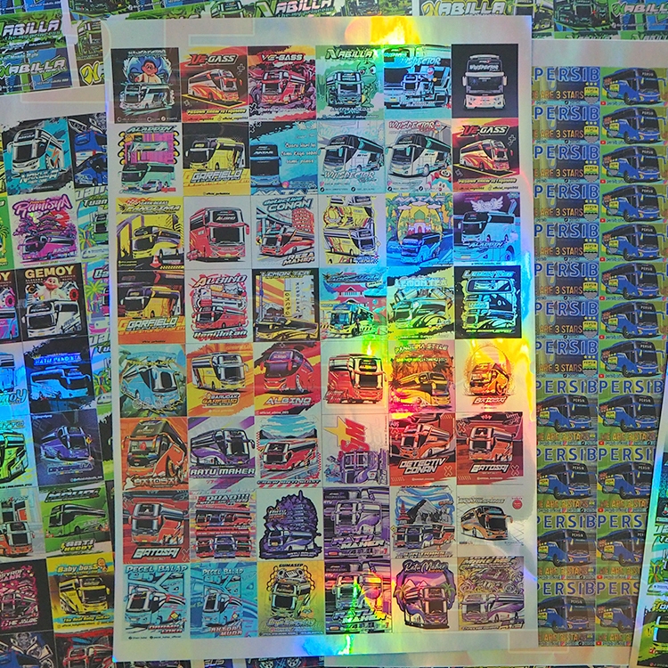 Basuri Bus Hologram Box Sticker QQ Trans Gank VeGass Winspector Nabila ...