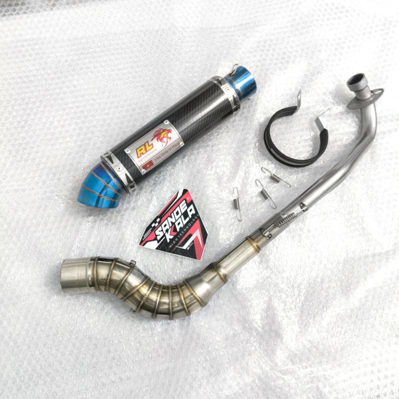 Exhaust ekzos Red Leo open Spec 1set for Ex5 Wave 100 110 125 Kriss 100 ...