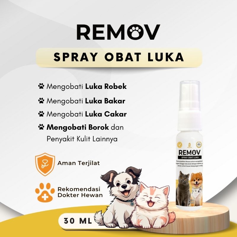 Remov Spray for Anabul Wounds Open Wounds Claw Ulcers 30 ML | Shopee ...