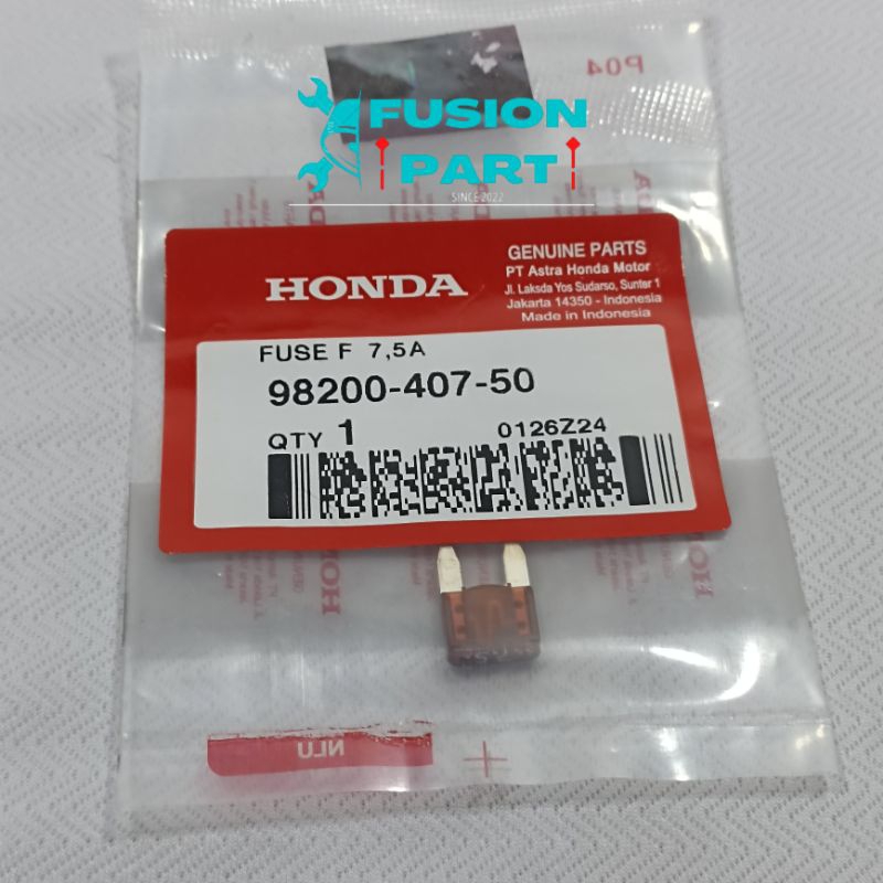 Sikring Motor (Mini 7.5A) – BeAT FI, PCX, Spacy, Supra X 125 FI, Vario ...