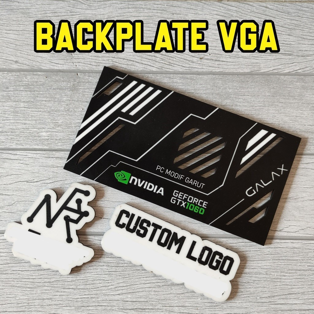 Backplate vga custom triple fan LOGO COSTUME RTX RX GTX RYZEN | Shopee ...