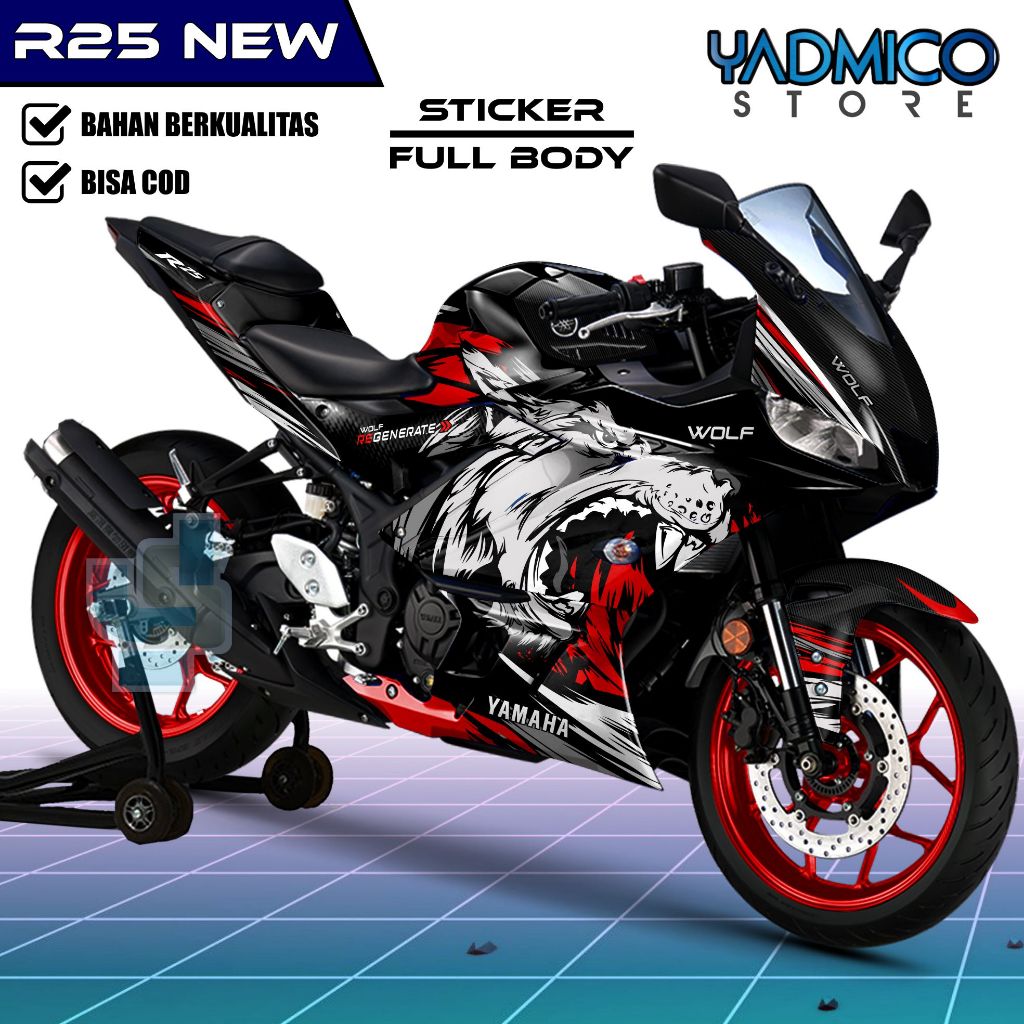 R25 New Full Body Decal / New R25 Fullbody Motorcycle Sticker / New R25 ...