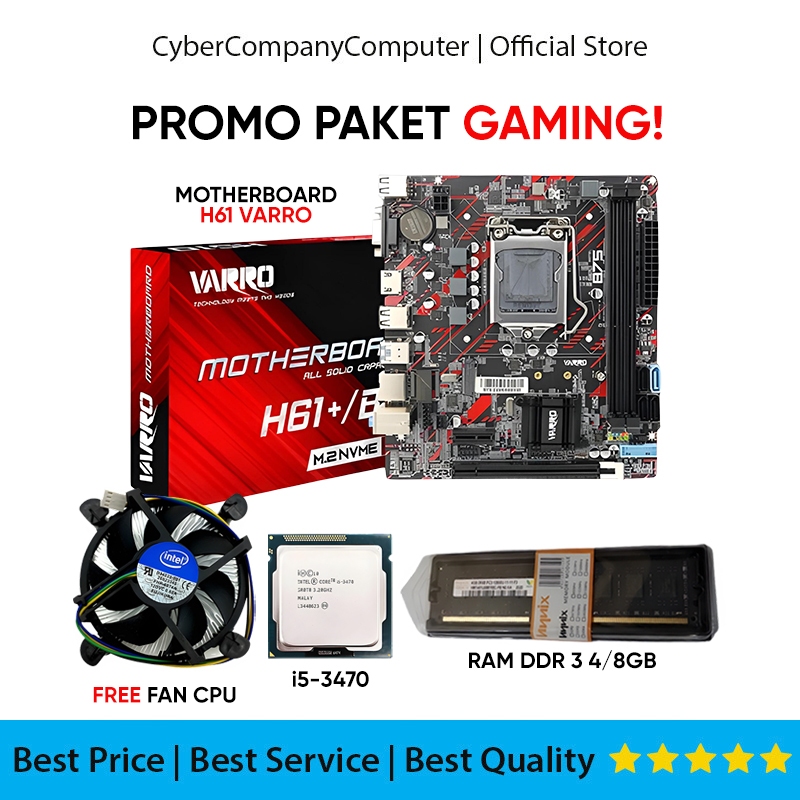 Core i5-3470 Motherboard Package -Mainboard H61+ / B75 Varro Rev 3 ...