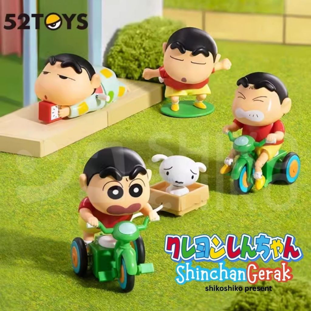 Bbssc Blind Box Action Figures Crayon Shinchan and Shiro Moving Rocking ...