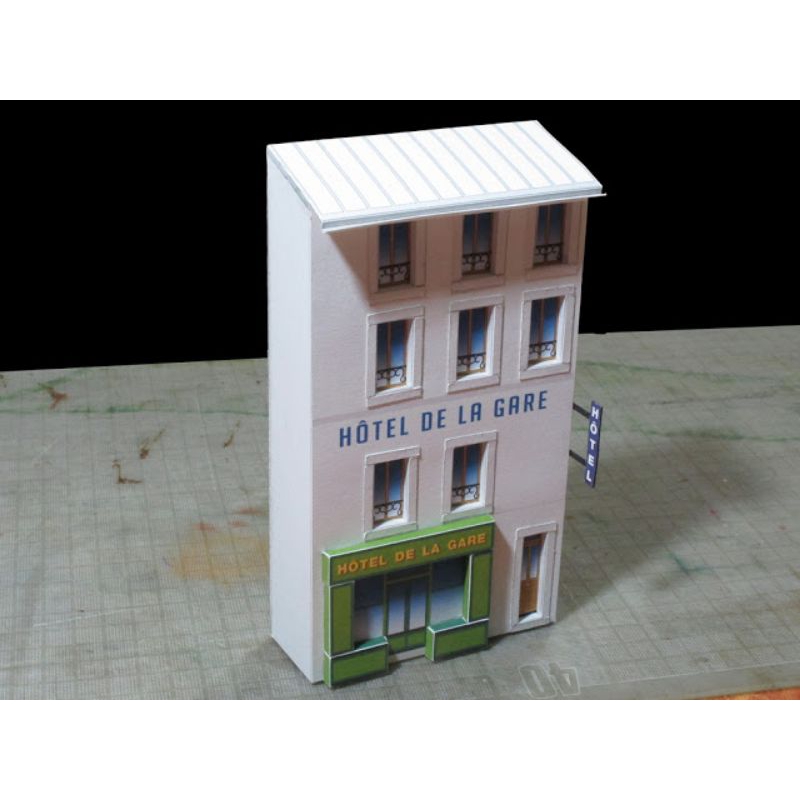 Hotel diorama papercraft pattern sheet scale 87 (OP-N5) | Shopee Malaysia