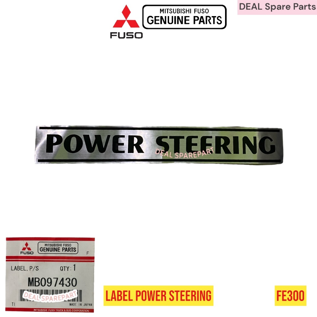 Mitsubishi Original POWER STEERING Label Sticker Sticker MB097430 ...