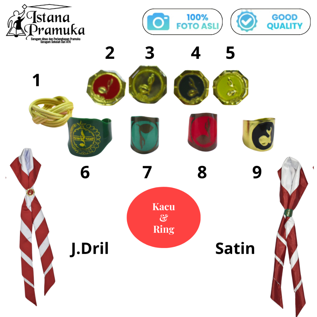 PERALATAN Scout Equipment Kacu Hasduk Scout And Ring Ring Kacu Siaga ...