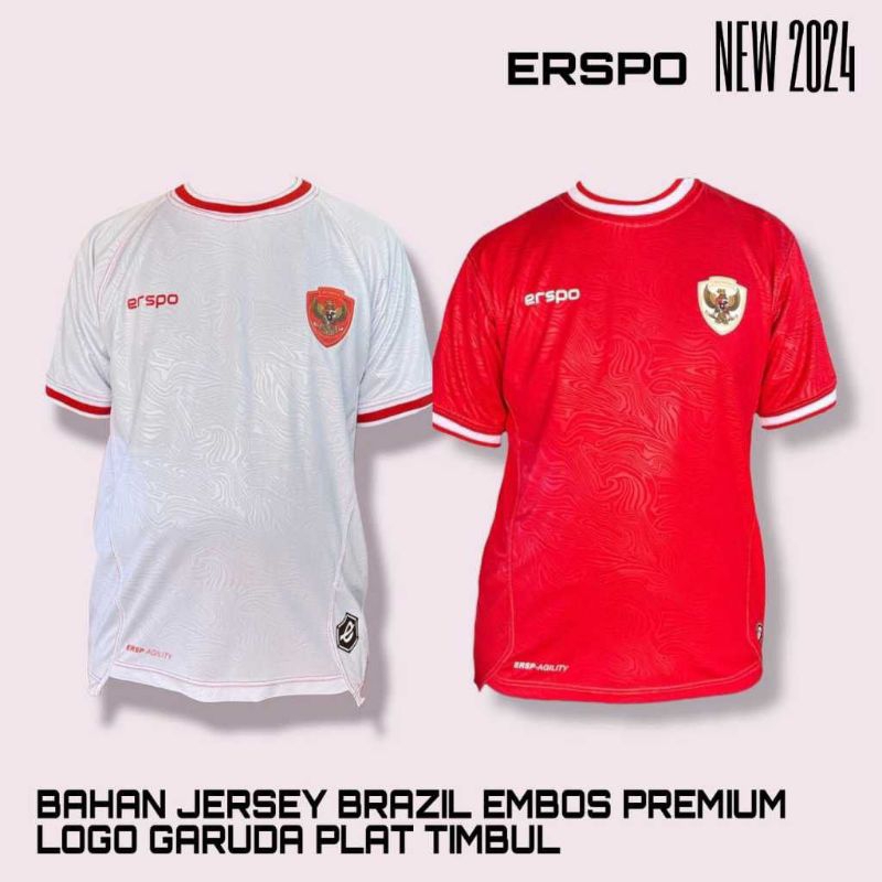Latest INDONESIAN NATIONAL TEAM JERSEY HOME AWAY 2024 ERSPO LOGO ...