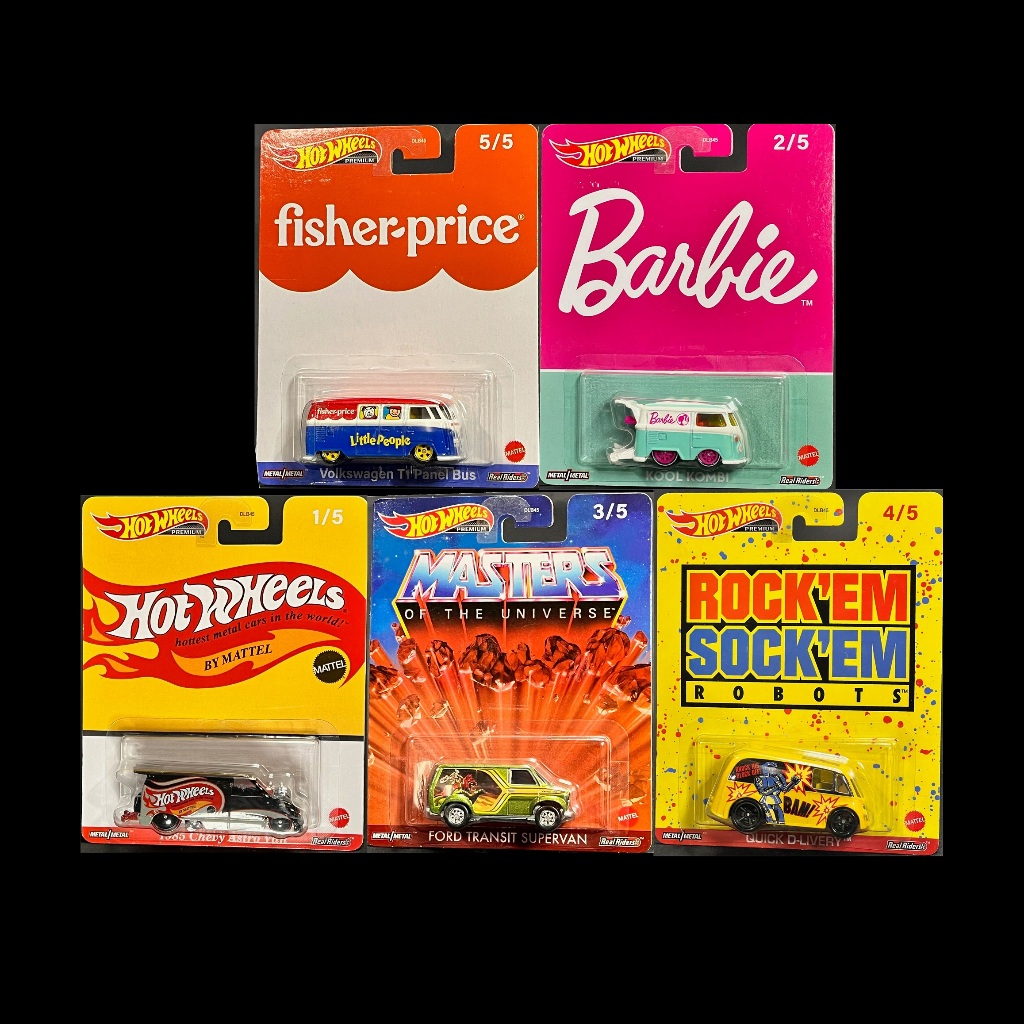 HOTWHEELS PREMIUM CAR CULTURE Mattel Brands Set 5 DLB45-946R KOOL KOMBI ...