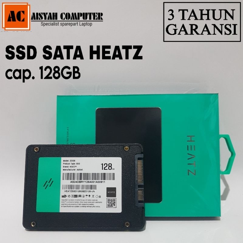 Ssd HEATZ SATA 128GB, HIGH QUALITY PREMIUM || 3 Year Guarantee | Shopee ...