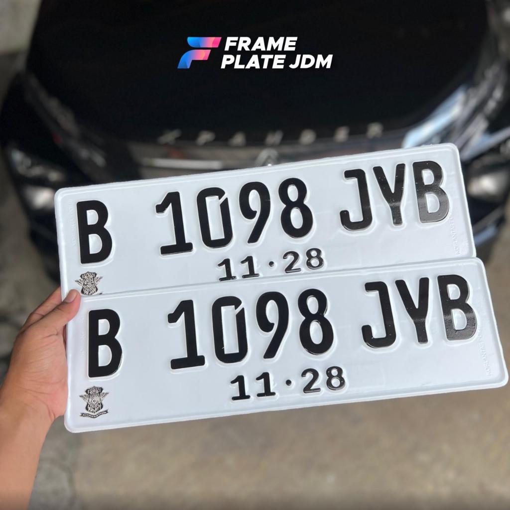 (ONE Set) New / Old Standard Iron Font Car Number Plate | Jdm Frame ...