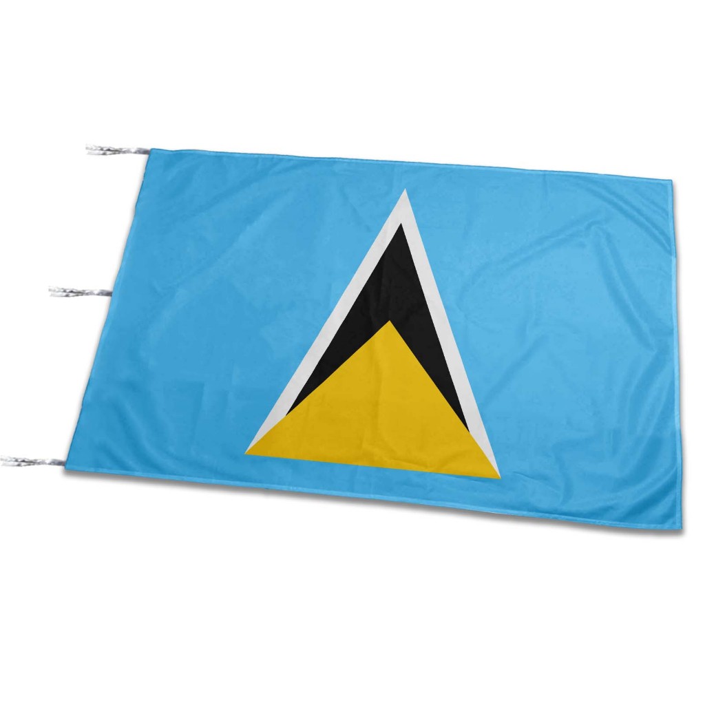 Saint Lucia Country Flag - Small-Large Size, Satin Peles Material ...