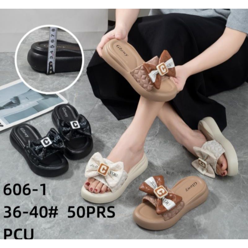 Soft Imported Rubber Wedge Sandals, 5 cm thick, Just C you Glowy 606 ...