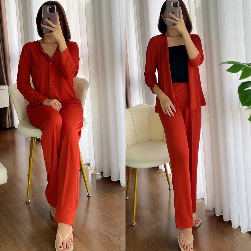 Women's KNIT SET ONE SET KNIT HIJAB VIRAL Tiedye FRIENDLY Soft Cool ...