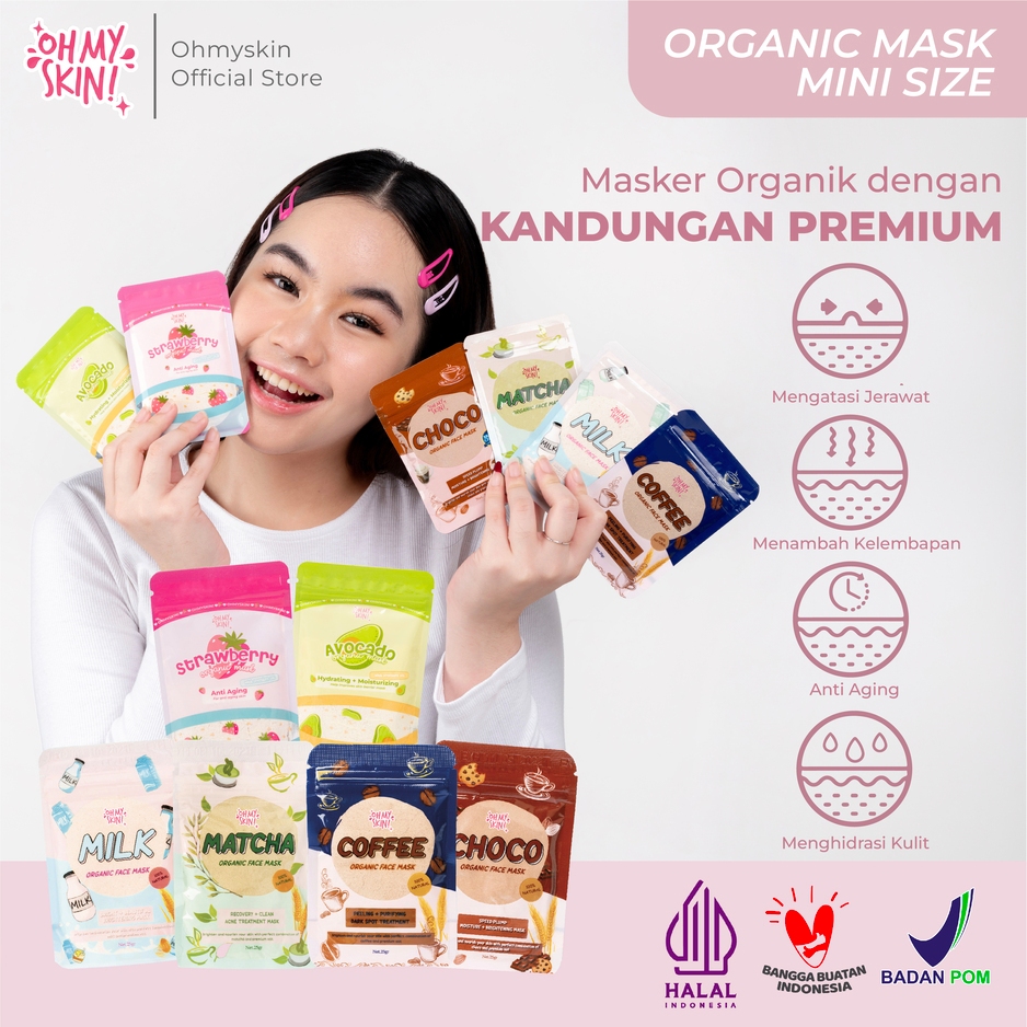 Oh My Skin! Face Mask | Face Mask | Organic Mask | BPOM MINISIZE ...