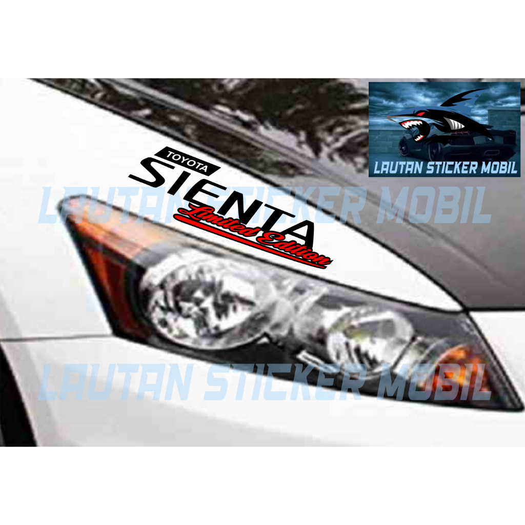 MESIN Cutting toyota sienta Car Sticker Hood And Car Front bumper ...