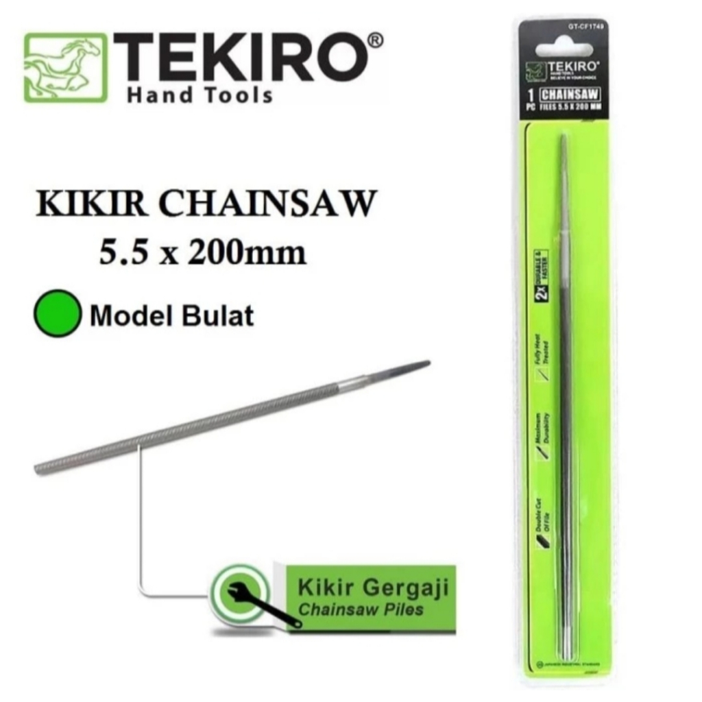 Tekiro Slim Saw File 4 inch Slim Taper Tekiro Round File 200 mm ...