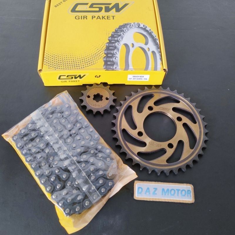 Gear SET GEAR Package GOLD SERIES 14/36T SMASH NEW SMASH R NEW SHOGUN 125 SP Complete CSW ...