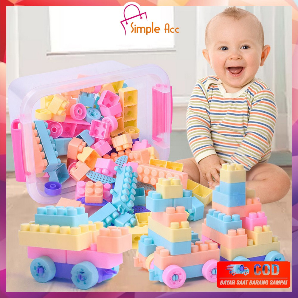 Do-m356 Children's Educational Toys Block Container Box 95PCS DIY ...