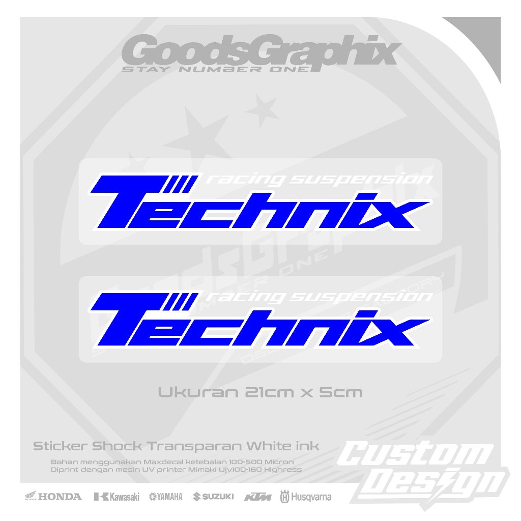 Transparent Uv Technix Shock Sticker - Thechix Suspension | Shopee Malaysia