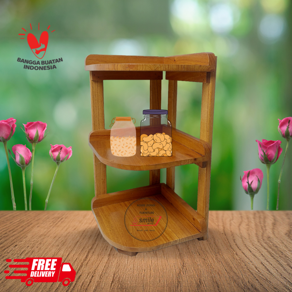 Multipurpose Stacking Kitchen Spice Rack/Kitchen Corner Shelf | Shopee ...