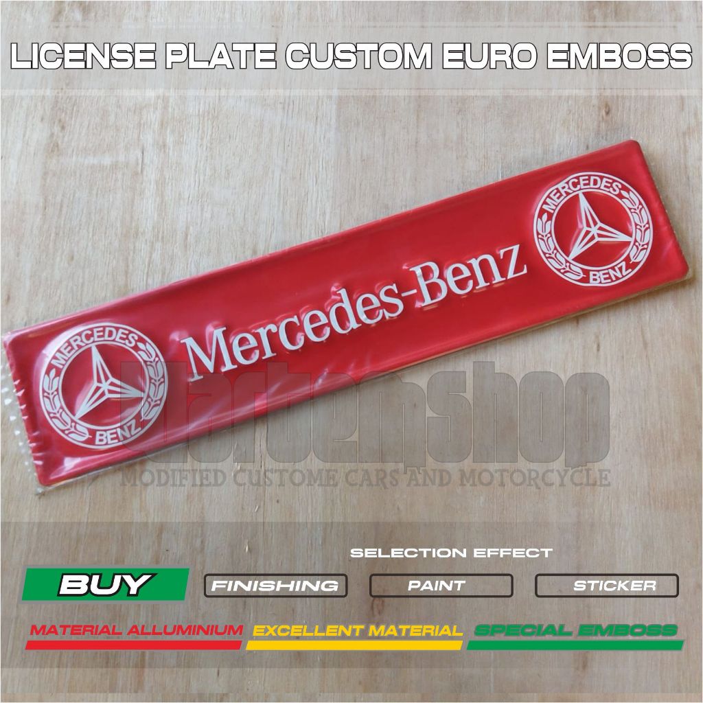 Custom PLATE EMBOSSED EURO LOOK MERCEDES BENZ | Shopee Malaysia