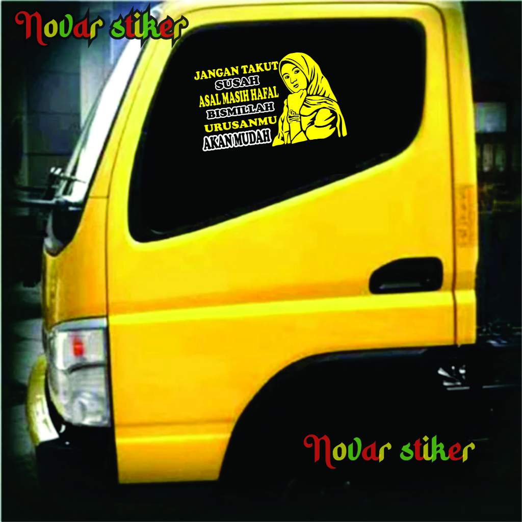 Truck Canter Fuso Engkel Pickup Car Window Sticker Words of Wisdom ...