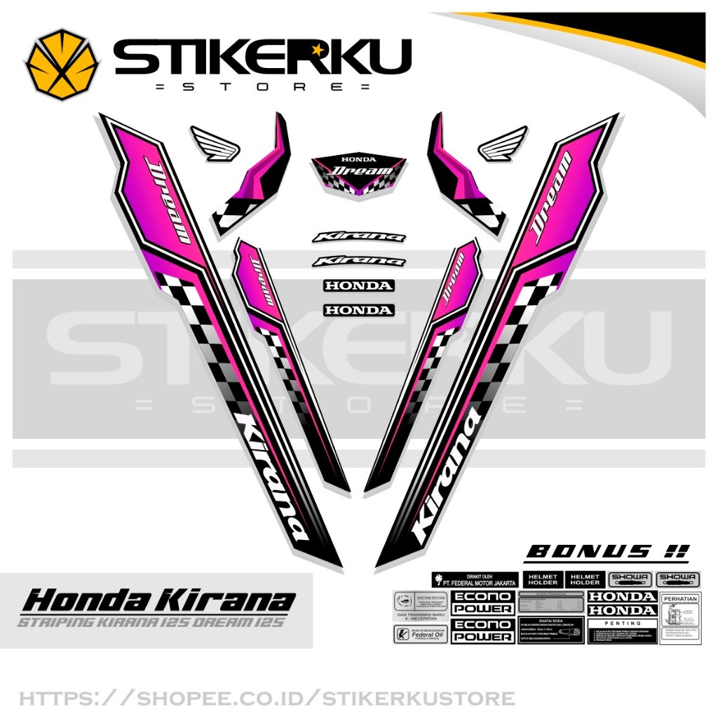 Striping HONDA KIRANA Mtf21/STICKER HONDA KIRANA/STICKER KIRANA 125 ...