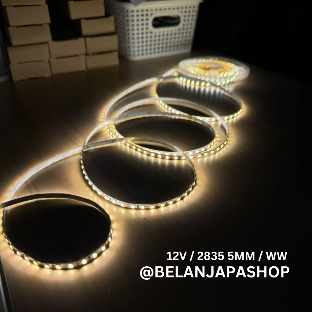 Led Strip 12V / 2835 / 120LED 5MM - PREMIUM QUALITY! (MANDATORY Transformer) | Shopee Malaysia