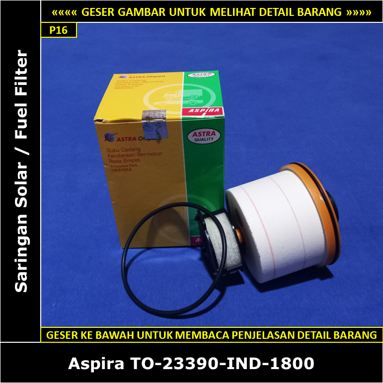 Toyota Hiace Premio Diesel Diesel Filter 2800 cc 1GD Aspira TO-23390 ...