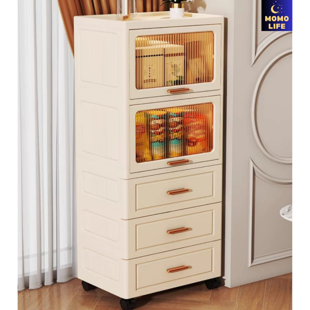 Momo ZH45XX Plastic Shelf Multi-Purpose Storage Shelf Nightstand ...