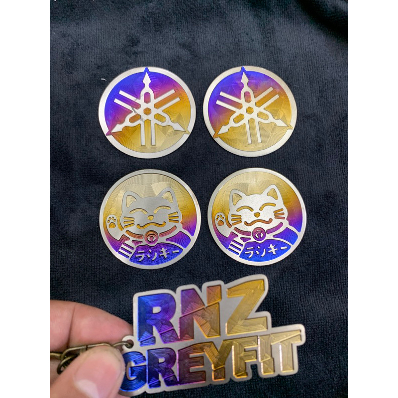 Vietnam Titanium Large Yamaha Emblem (1set) 2pcs Diameter 5cm Nmax Xmax ...