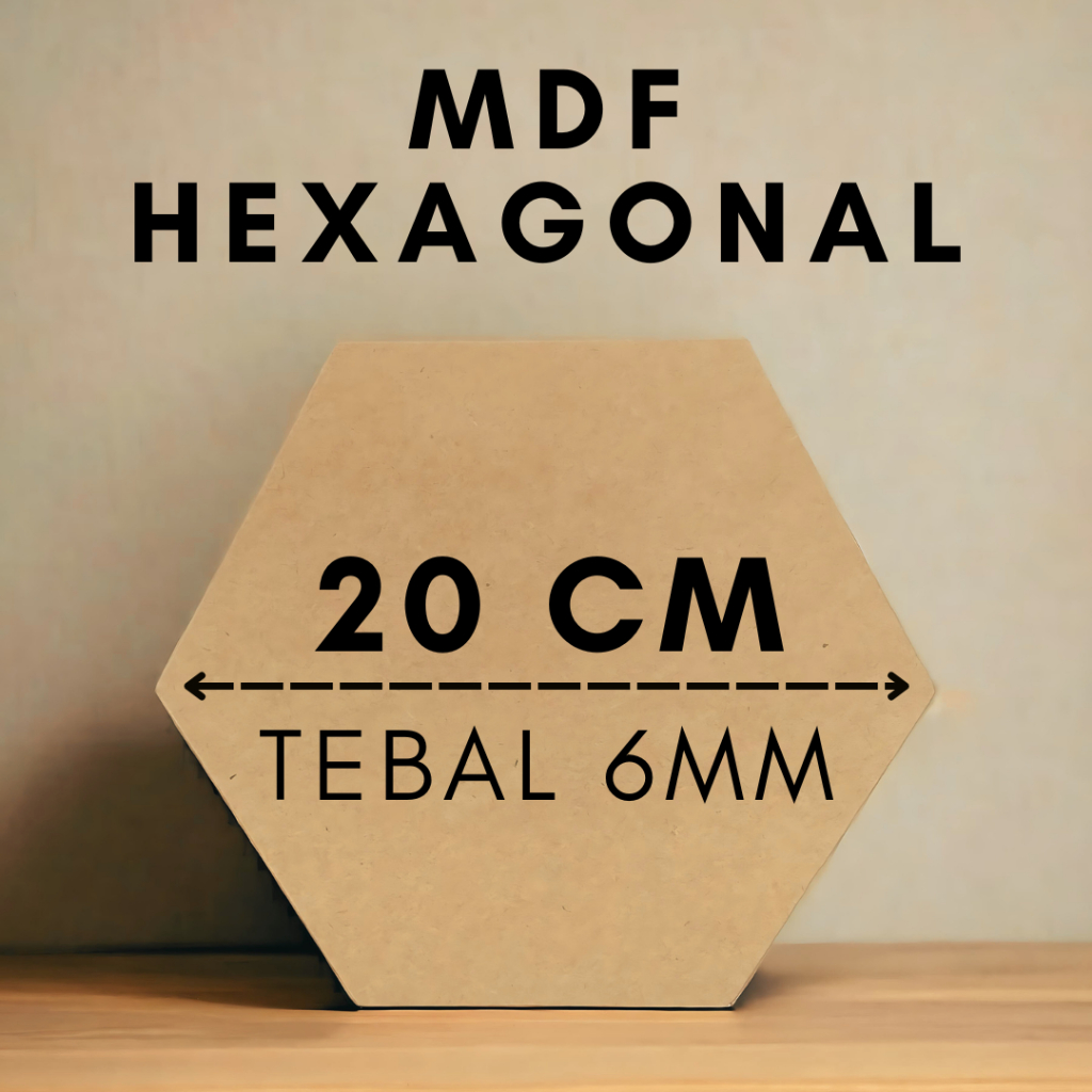 Mdf HEXAGONAL DIAMETER 20CM 6MM THICK | Shopee Malaysia