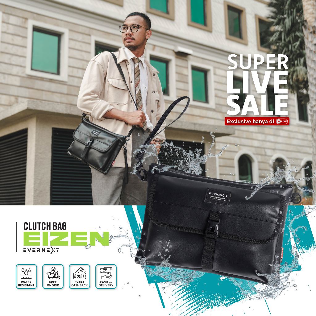 Evernext - Clutch Bag iPad Tablet Waterproof Men's Handbag Waterproof ...