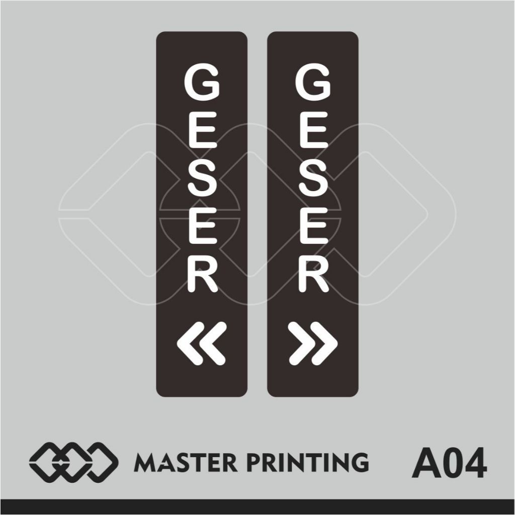 A04 - Acrylic Sign Slide Left And Right, Acrylic Sticker, Waterproof ...