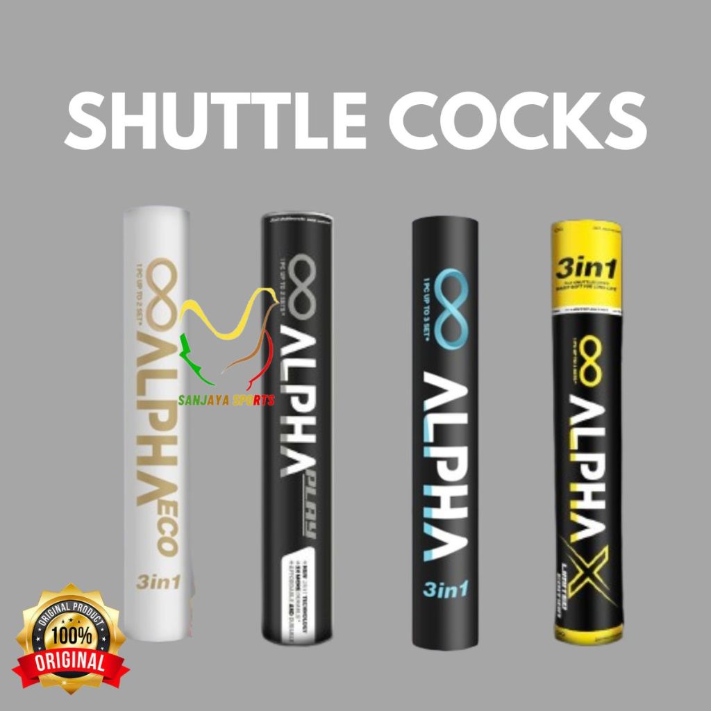 SHUTTLECOCK ALPHA BADMINTON COCK ALPHA ECO 3 in 1 ORIGINAL | Shopee ...
