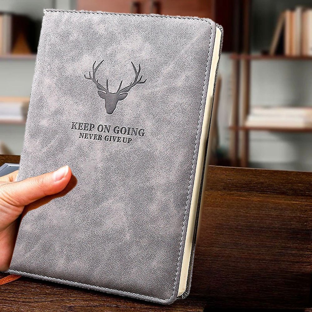 Daily Work Journal Notebook Diary Cover Leather 100 Sheets A6 | Shopee ...
