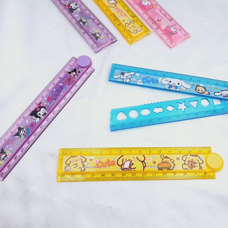 SANRIO CHARACTER FOLDING RULER / CUTE SANRIO CHARACTER RULER | Shopee ...