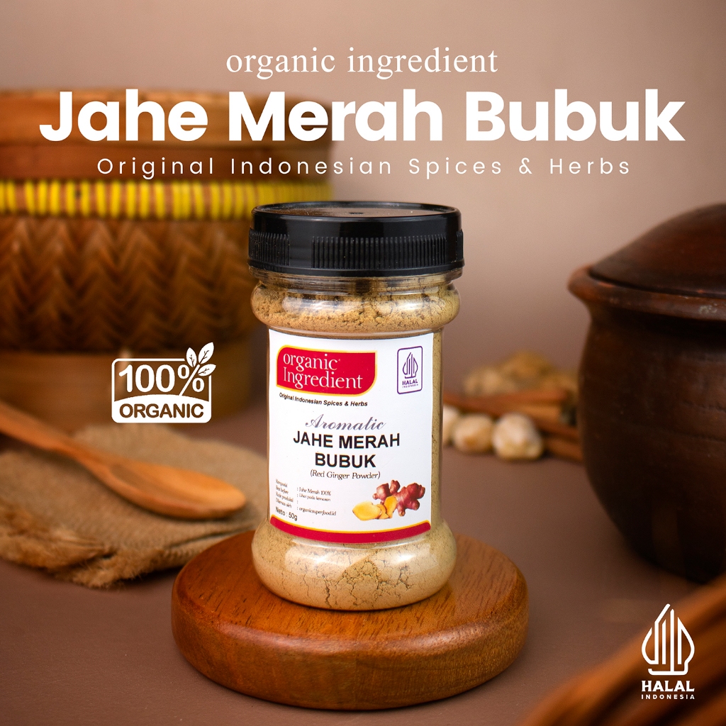 MERAH Organic Ingredients Red Ginger Powder Original Indonesian Spices ...