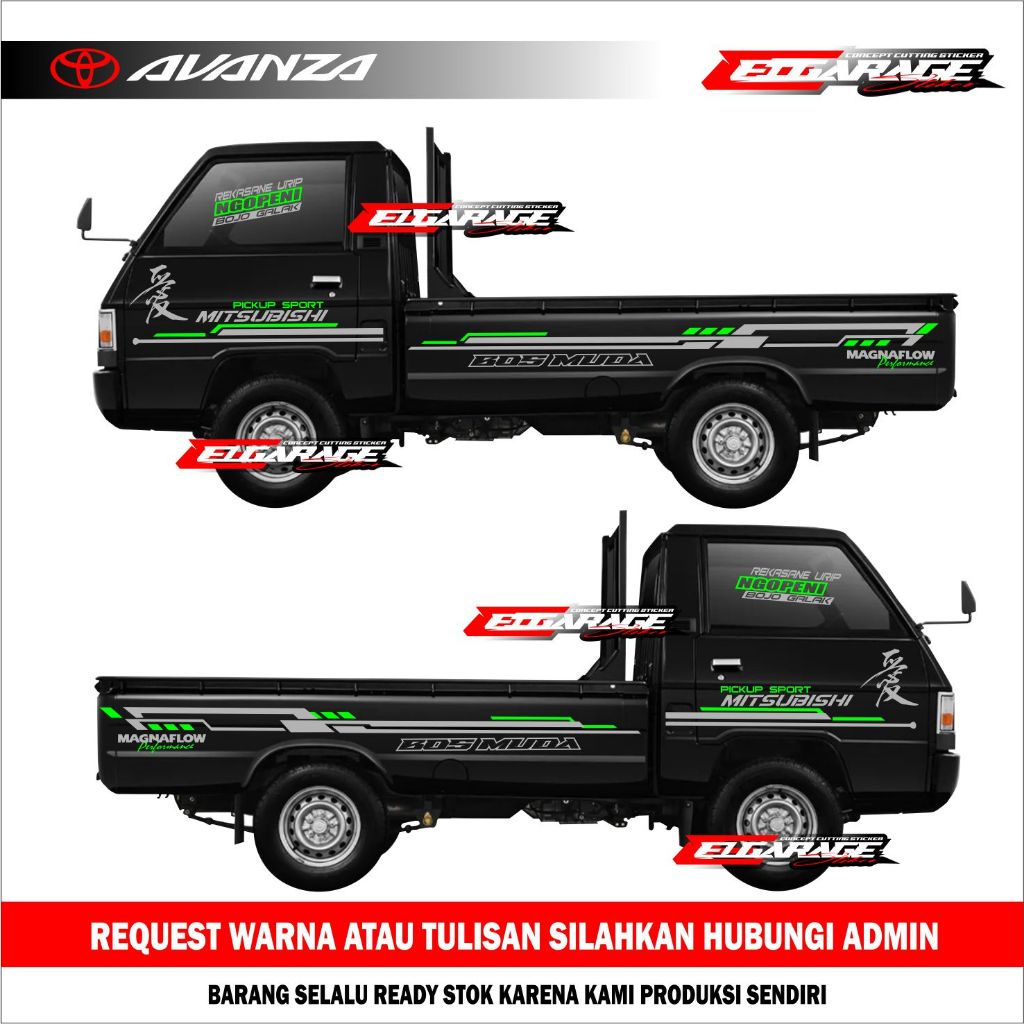 Pickup Car Sticker L300 Car Sticker list body Side Car pick up ...