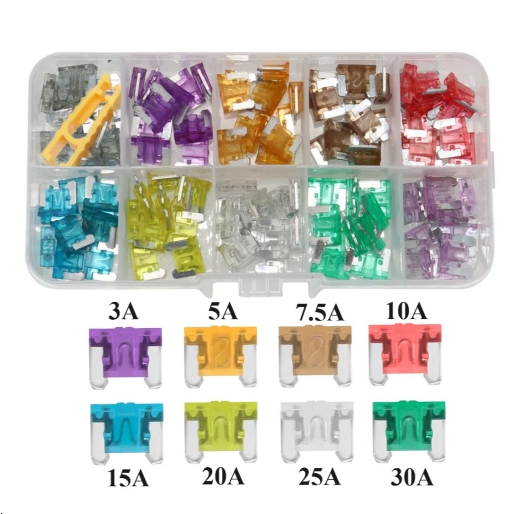100 Pcs Micro Plug-in Fuse / Fuse Box Fuse Set | Shopee Malaysia
