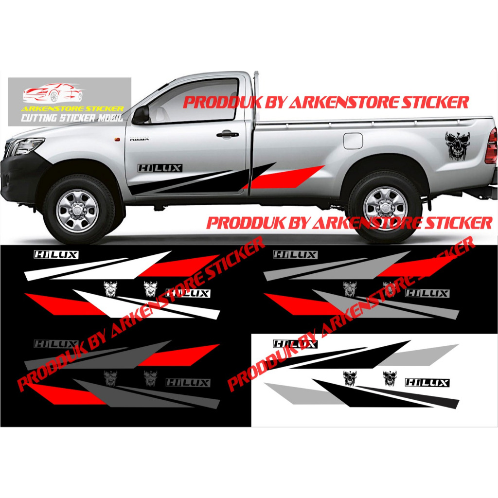 Cutting sticker toyota hilux single cabin Car sticker hilux single ...