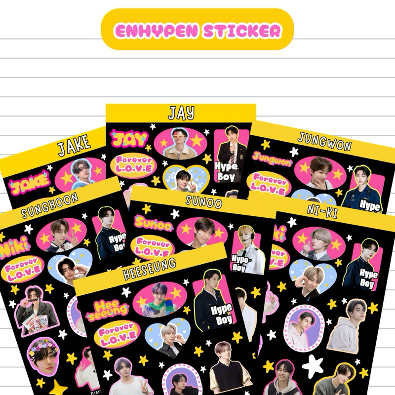 Enhypen / ENGENE / KPOP IDOL SHEET STICKER | Shopee Malaysia